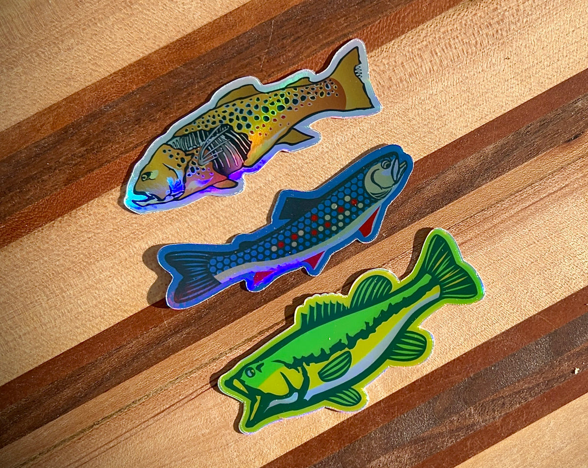 Mini Holographic 3 Piece Sticker Pack – Slackwater Apparel LLC